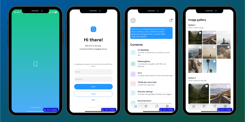 Mobile App & PWA Kit 4.0 Template | Bubble